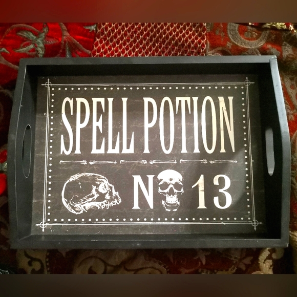 Dining | Halloween Serving Tray Wooden Tray Goth Witchy Decor Spell ...